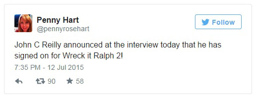 John C. Reilly will lend his voice to Wreck-It Ralph 2 - TGG