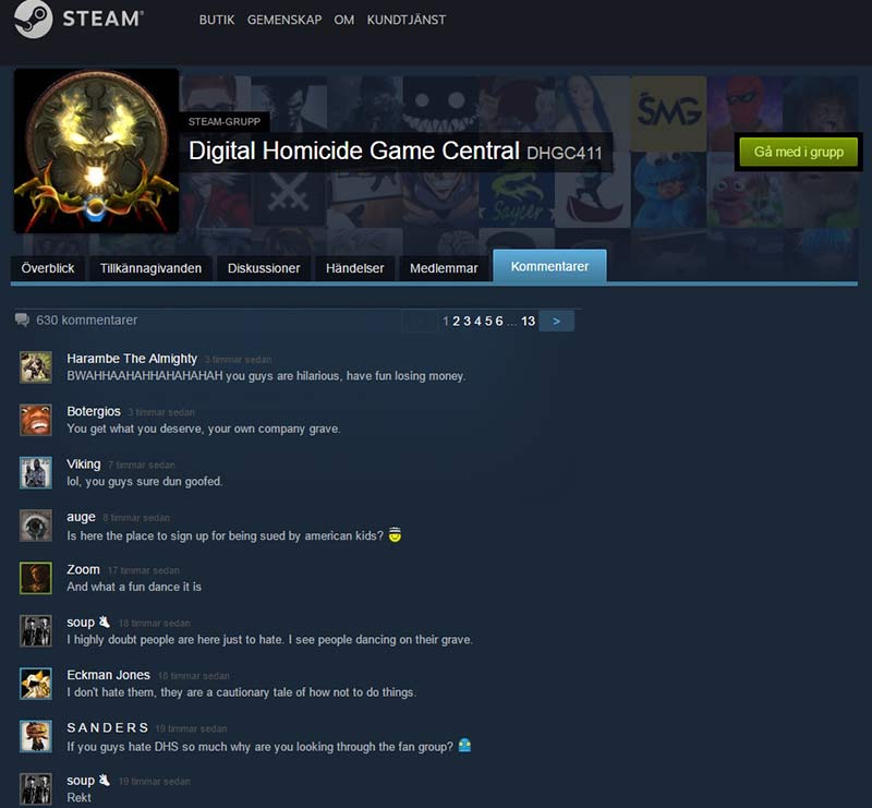 Digital Homicide demands safe space in Steam - TGG